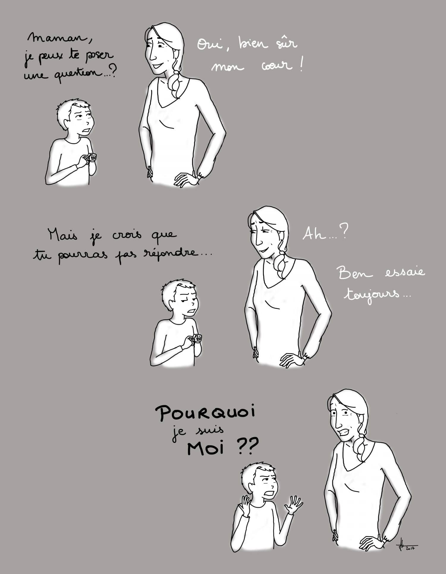 Questions existentielles.... - Fleur Illustration